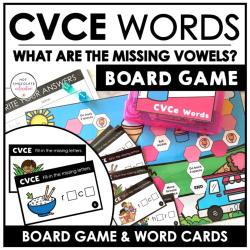 CVCE WORDS - Missing Vowel Board Game - Spelling Practice | Made By ...