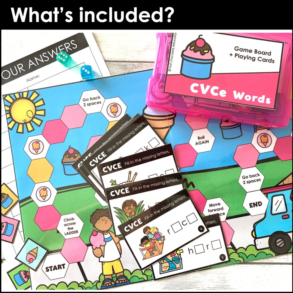 CVCE WORDS - Missing Vowel Board Game - Spelling Practice | Made By ...