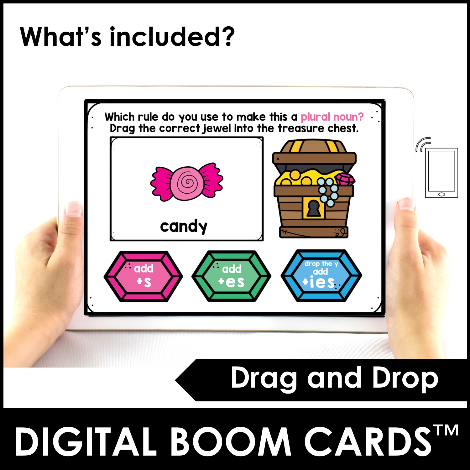 Plural Noun Spelling Rules BOOM CARDS™ -for Regular nouns -s, -es, -ies ...