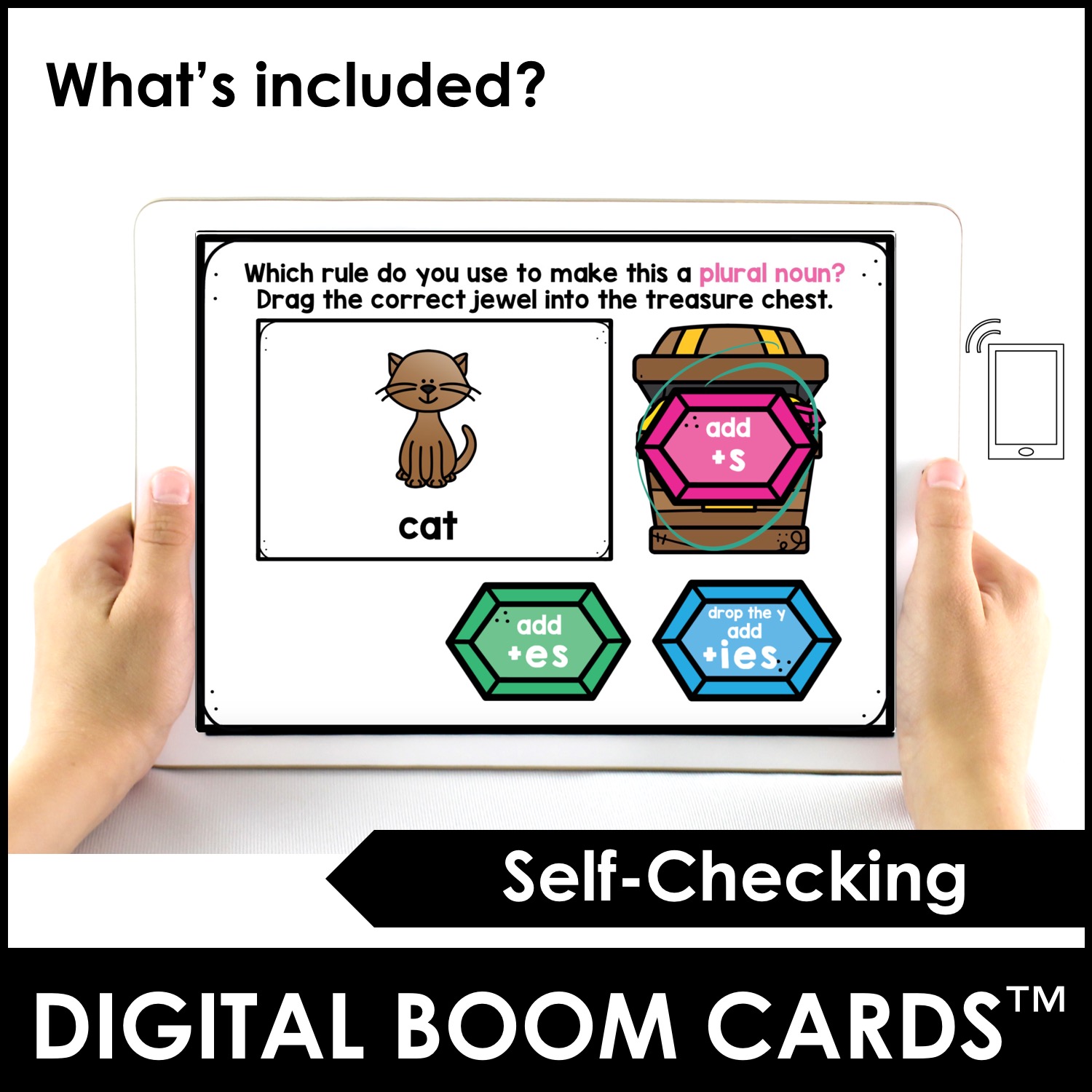 Plural Noun Spelling Rules BOOM CARDS™ -for Regular nouns -s, -es, -ies ...