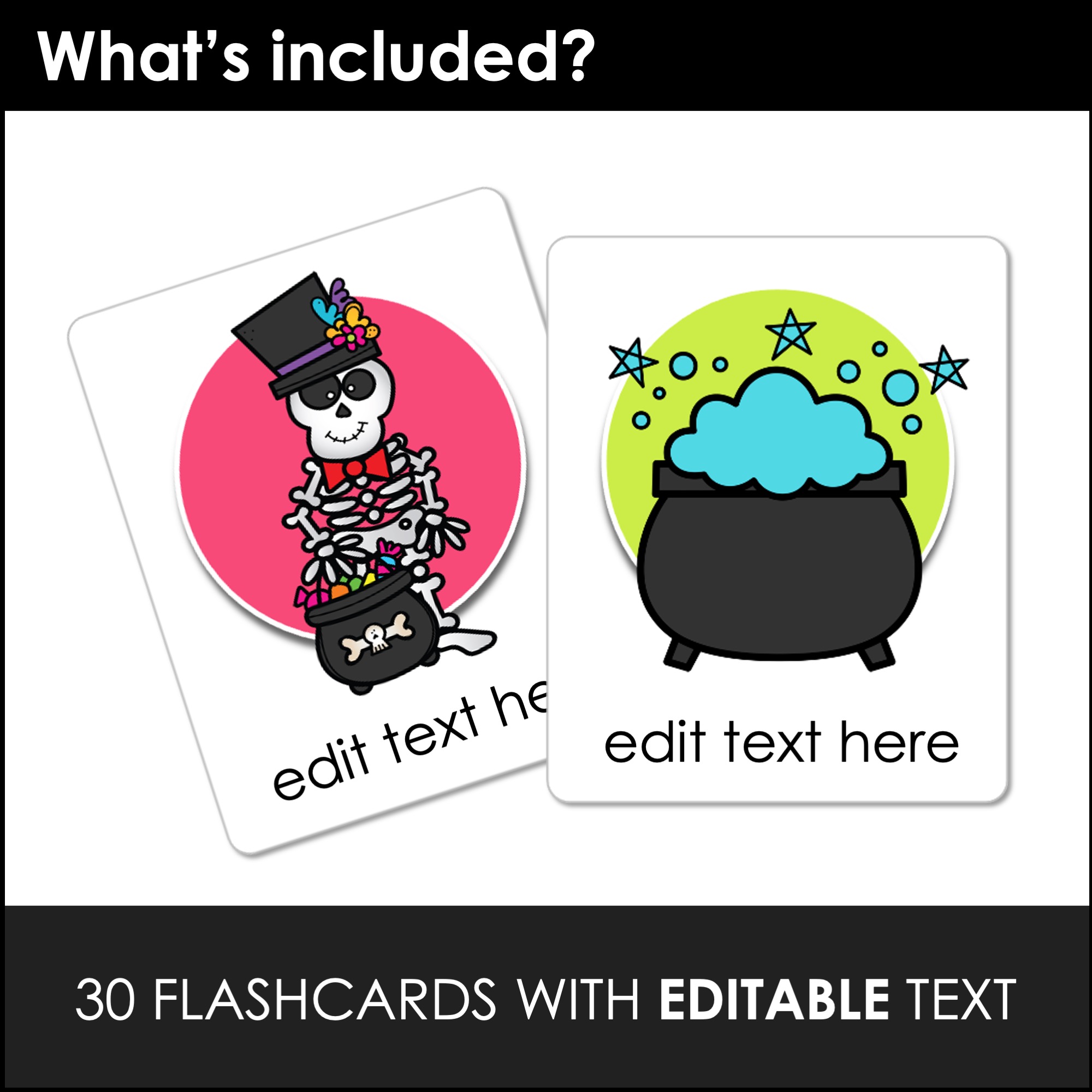 Halloween Flashcards ESL Vocabulary Flash Cards for word activities ...