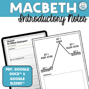 Macbeth & Tragedy Introduction - Background Notes Slideshow & Note ...