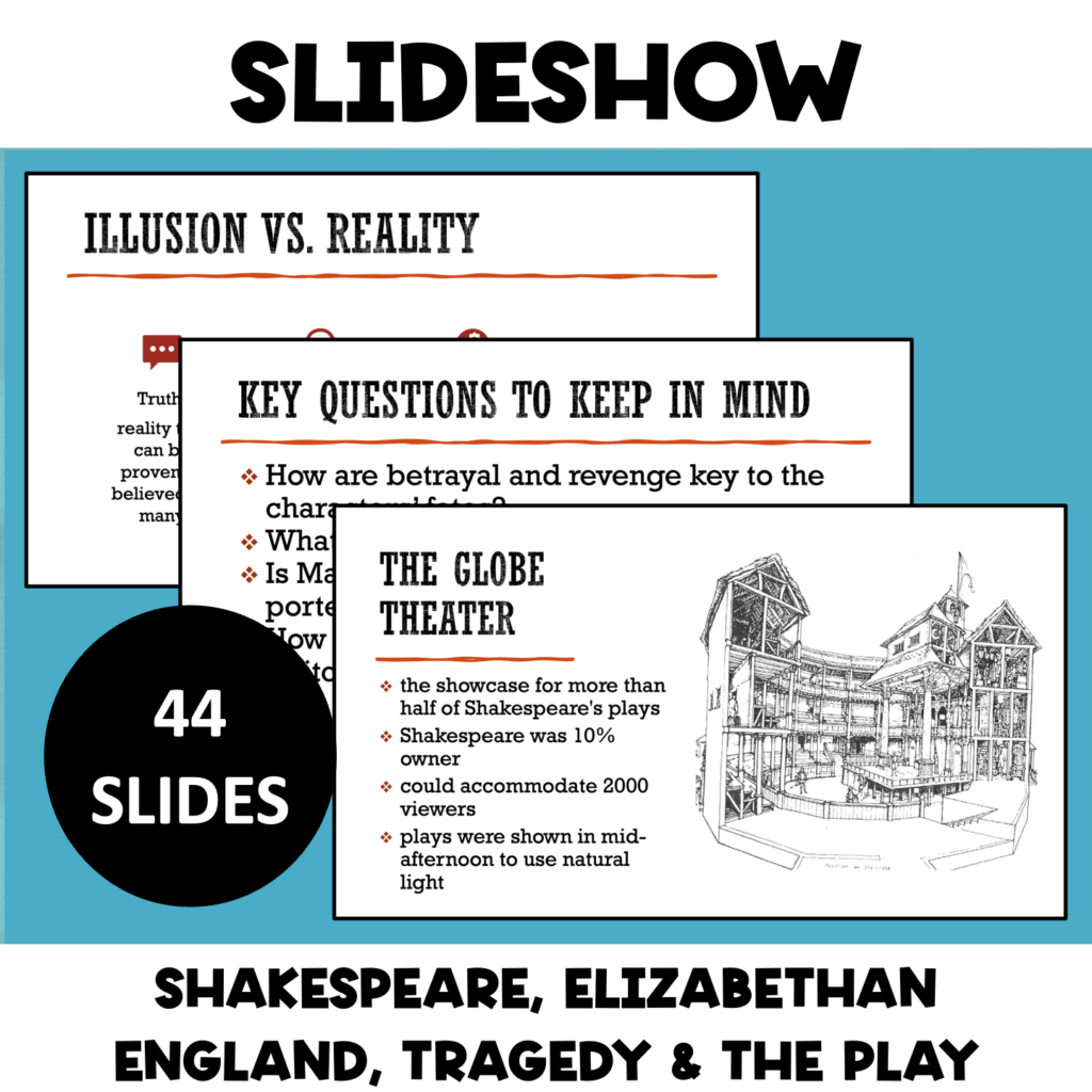 Macbeth & Tragedy Introduction - Background Notes Slideshow & Note ...