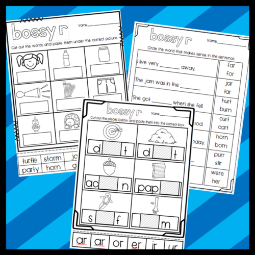 Bossy R Worksheets: Sorts, Stories, Cloze Sentences, Read & Draw, and ...
