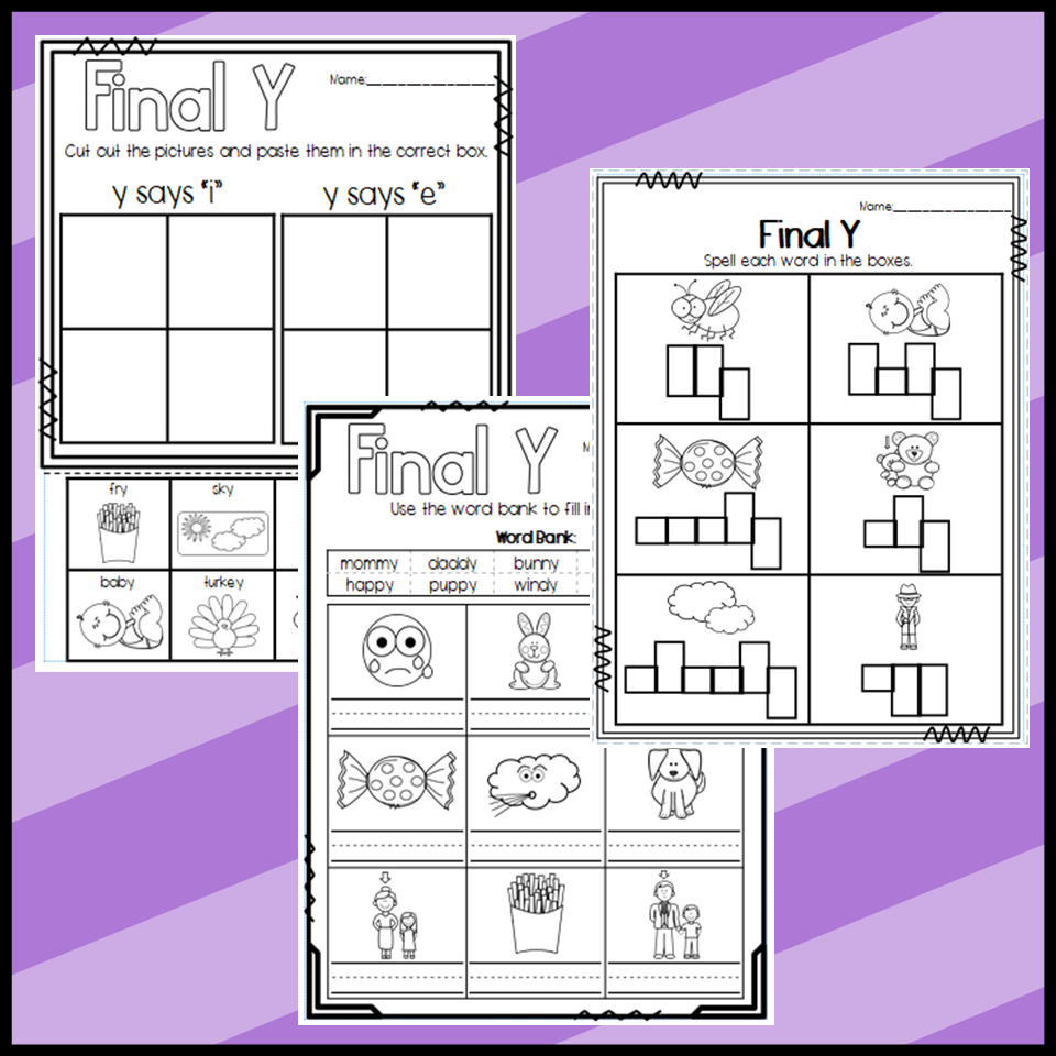 Final Y Worksheets- Y says long i or long e | Made By Teachers