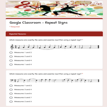 Google Classroom DIGITAL Music Theory Lesson 18: Repeat Signs - Self ...