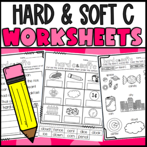 Hard and Soft C Worksheets: Cut and Paste Sorts, Cloze, Read and Draw ...