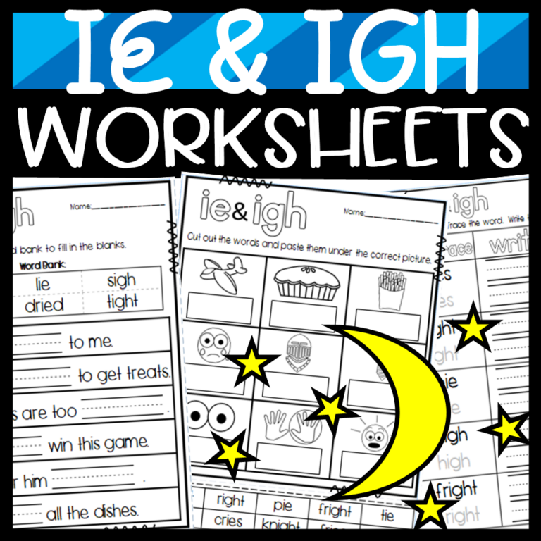 e and igh worksheets! Cut and Paste Sorts, Cloze, Writing, and more ...