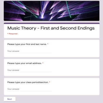 Google Classroom DIGITAL Music Theory Lesson 19: First and Second ...