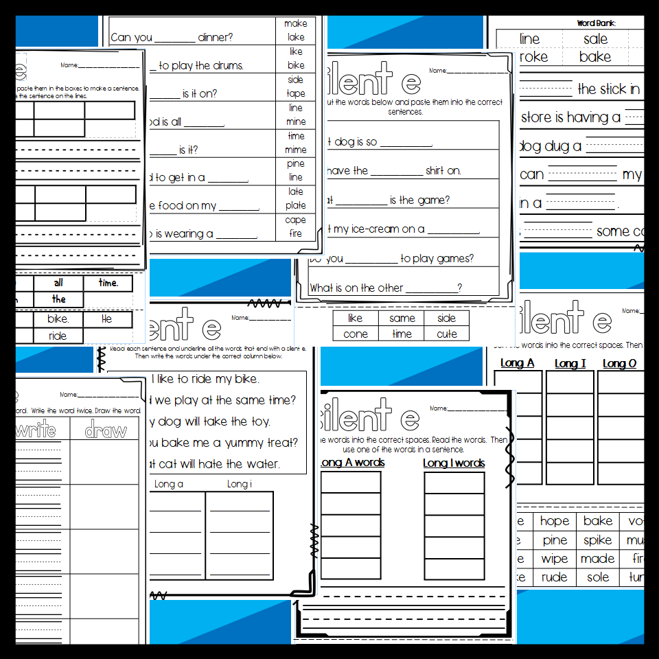 Long Vowel Silent E Worksheets | Made By Teachers