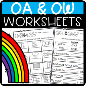 OA and OW Worksheets: Cut and Paste Sorts, Cloze, Writing, and More ...