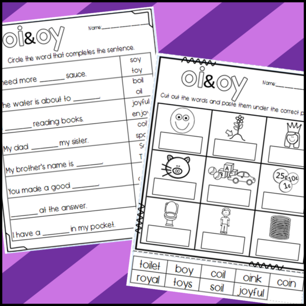 Oy and Oi Worksheets - Made By Teachers
