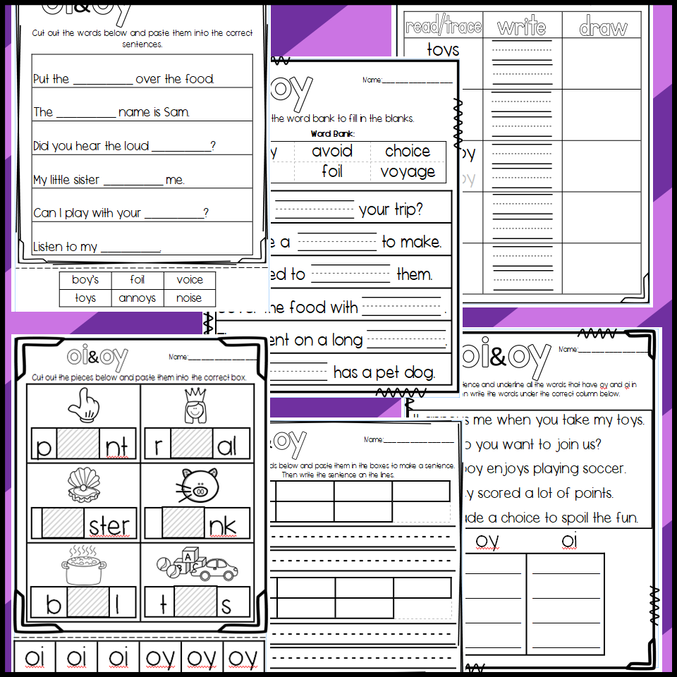 Oy and Oi Worksheets | Made By Teachers