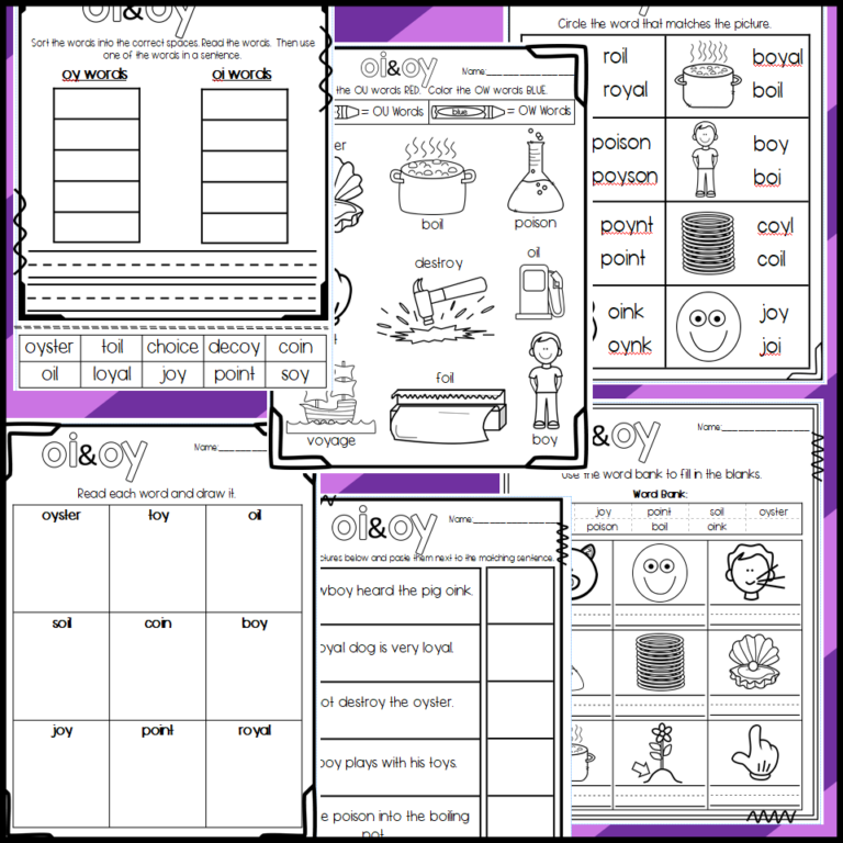 Oy and Oi Worksheets | Made By Teachers