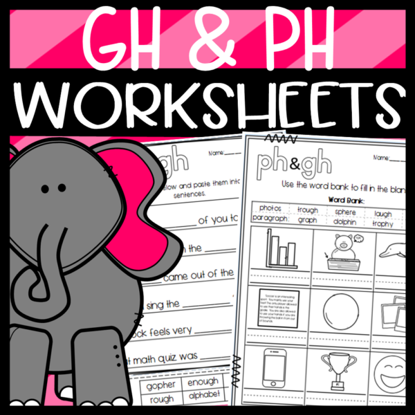 PH and GH Worksheets: Cut and Paste Sorts, Cloze, Read and Draw and ...