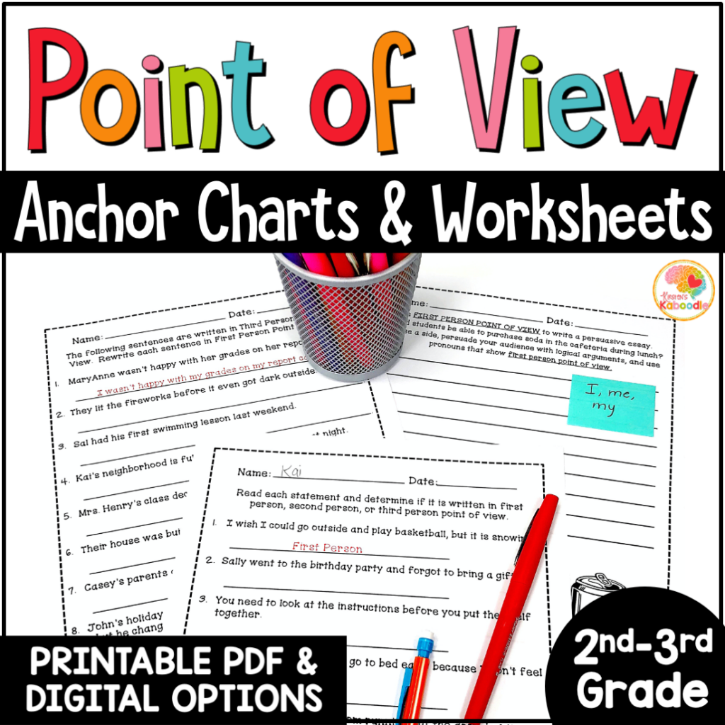Point of View Worksheets, Anchor Charts, and Activities | Made By Teachers
