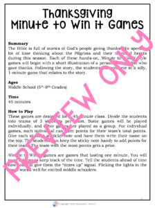 Thanksgiving Activities | Middle School Bundle Show preview image 1 ...