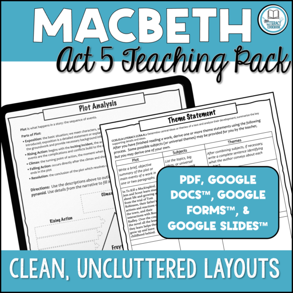 Macbeth Act 5 - Questions, Quiz, Quotes & Analysis - Print & Digital ...