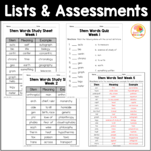 Greek and Latin Roots Words Weekly Lists, Quizzes, and Tests UNIT ONE ...
