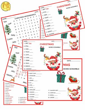 Christmas & Winter Puzzle Pack-Christmas Bingo Cards, Wordsearch, Mazes ...