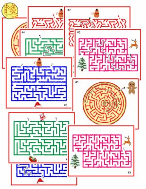Christmas & Winter Puzzle Pack-Christmas Bingo Cards, Wordsearch, Mazes ...