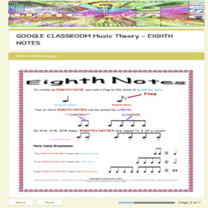 Google Classroom DIGITAL Music Theory Lesson 21: Eighth Notes - Self ...