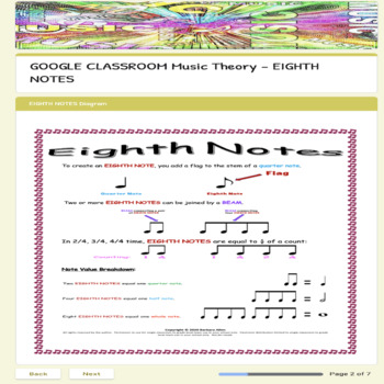 Google Classroom DIGITAL Music Theory Lesson 21: Eighth Notes - Self ...