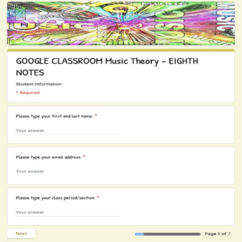 Google Classroom DIGITAL Music Theory Lesson 21: Eighth Notes - Self ...