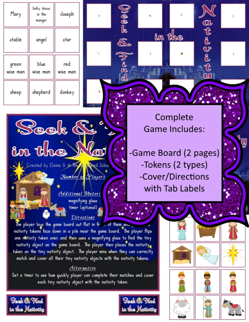 Seek and Find in the Christmas Nativity Game | Made By Teachers