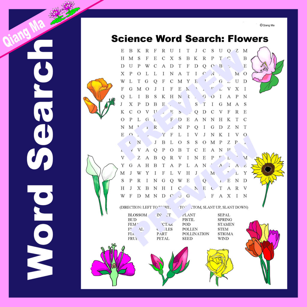 Science Word Search: Flowers | Made By Teachers