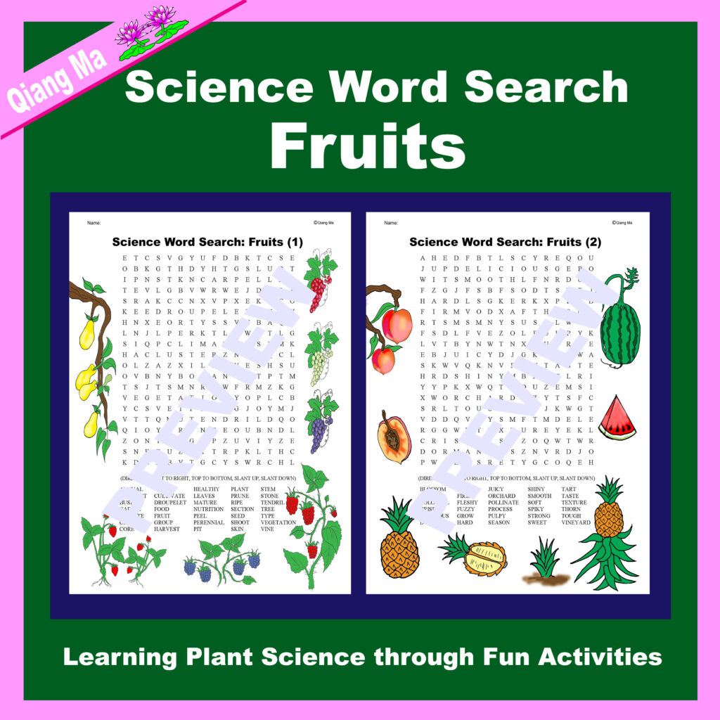Science Word Search: Fruit | Made By Teachers