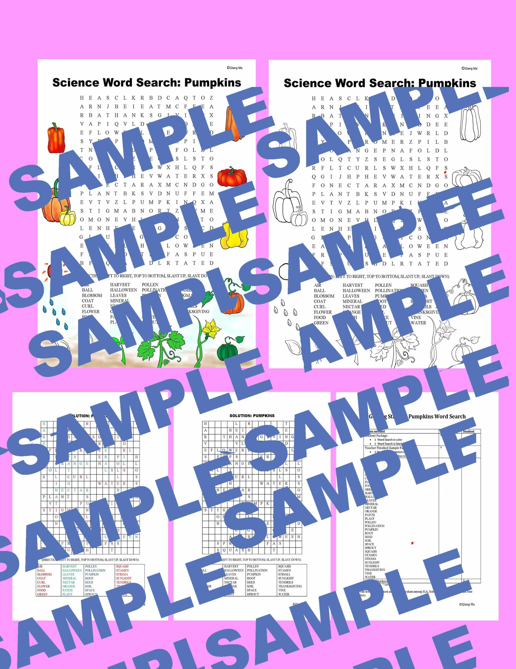 Science Word Search: Pumpkins | Made By Teachers