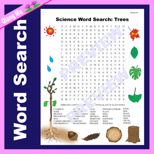 Science Word Search: Trees | Made By Teachers