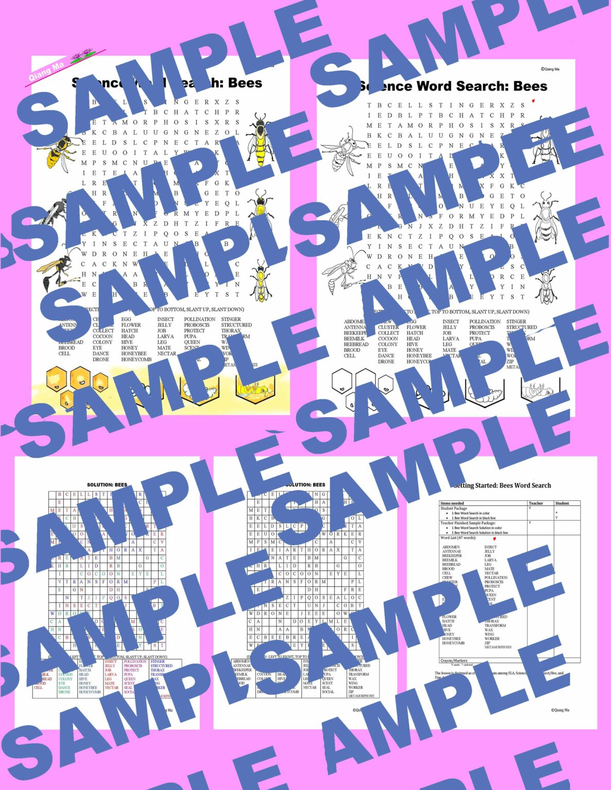 Science Word Search: Bees | Made By Teachers