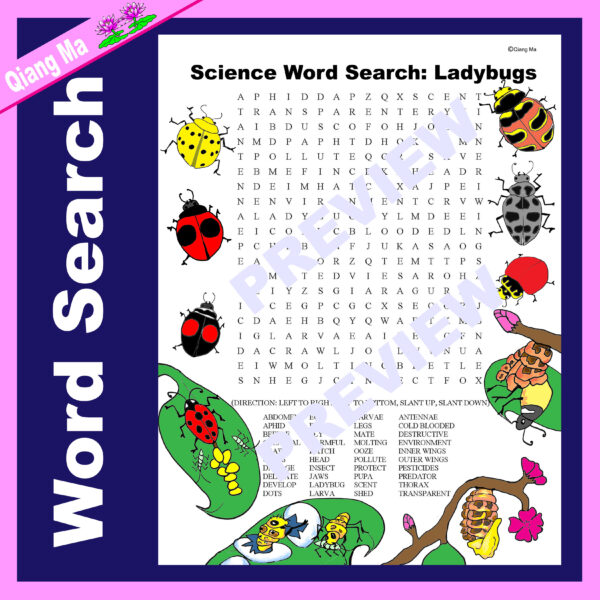 Science Word Search: Ladybugs | Made By Teachers