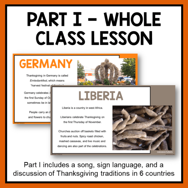 Thanksgiving Library Lesson - Elementary Library Lesson - Around the ...