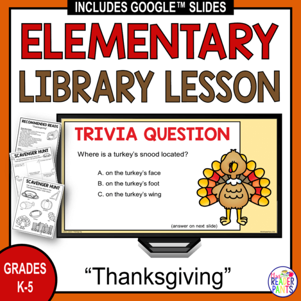 Thanksgiving Library Lesson - Elementary Library Lesson - Around the ...
