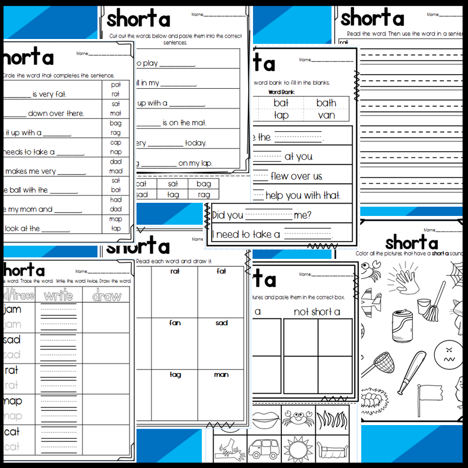 Short A Worksheets: Sorts, Cloze, Read and Draw, and More | Made By ...