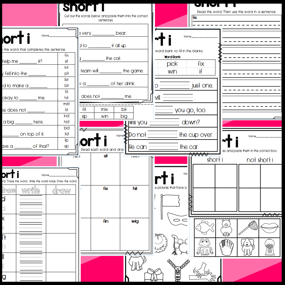 Short I Worksheets: Sorts, Cloze, Read and Draw, and More | Made By ...