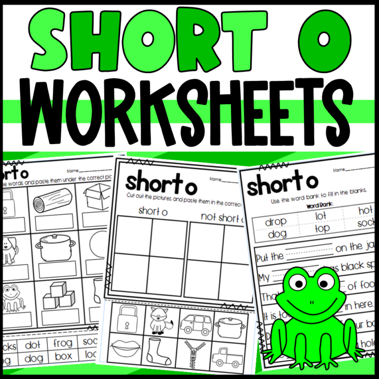 Short O Worksheets: Sorts, Cloze, Read and Draw, and More - Made By ...