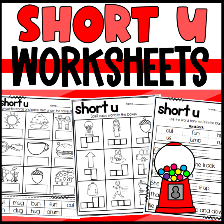 Short U Worksheets: Sorts, Cloze, Read and Draw, and More | Made By ...