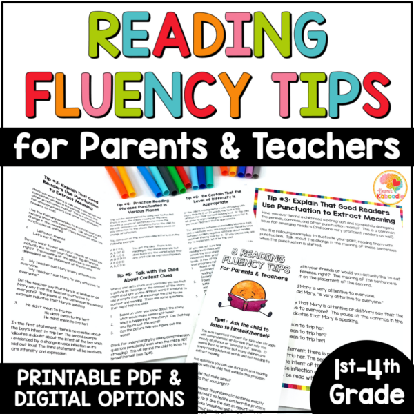 Reading Fluency Tips | Reading Tips for Fluency Strategies for Parents ...