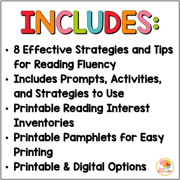 Reading Fluency Tips | Reading Tips for Fluency Strategies for Parents ...