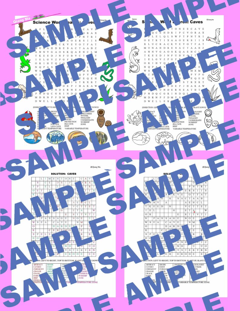 Science Word Search: Caves | Made By Teachers