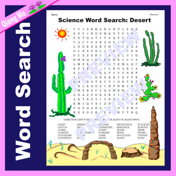 Science Word Search: Desert | Made By Teachers