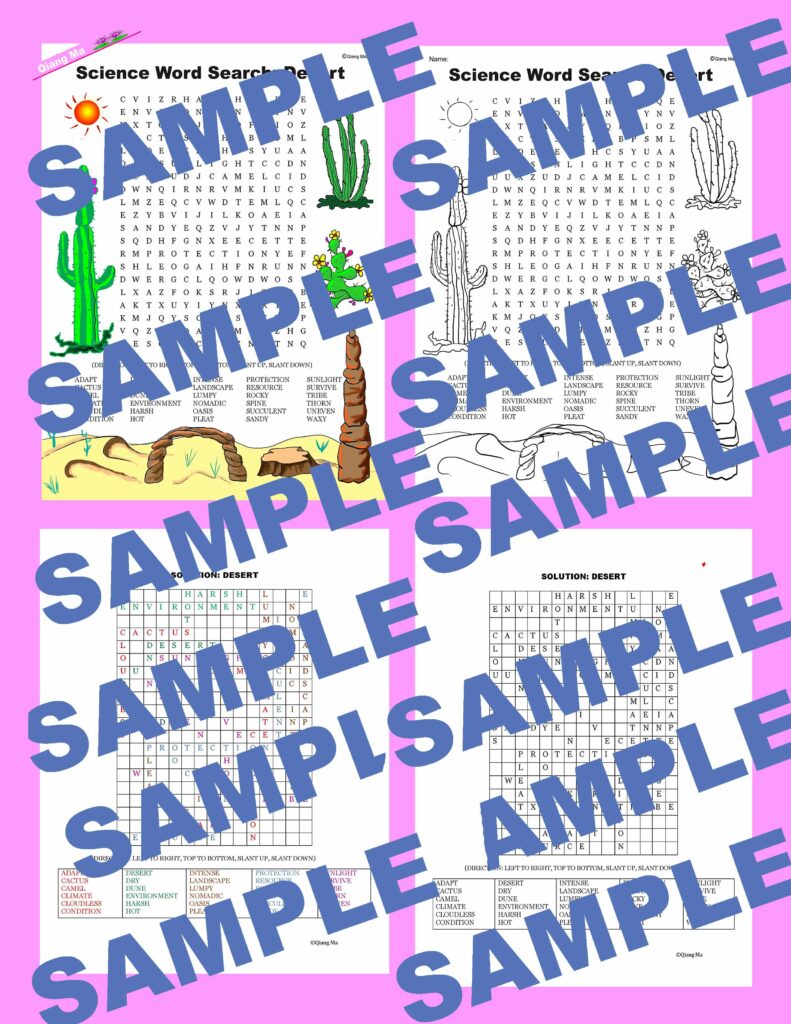 Science Word Search: Desert | Made By Teachers