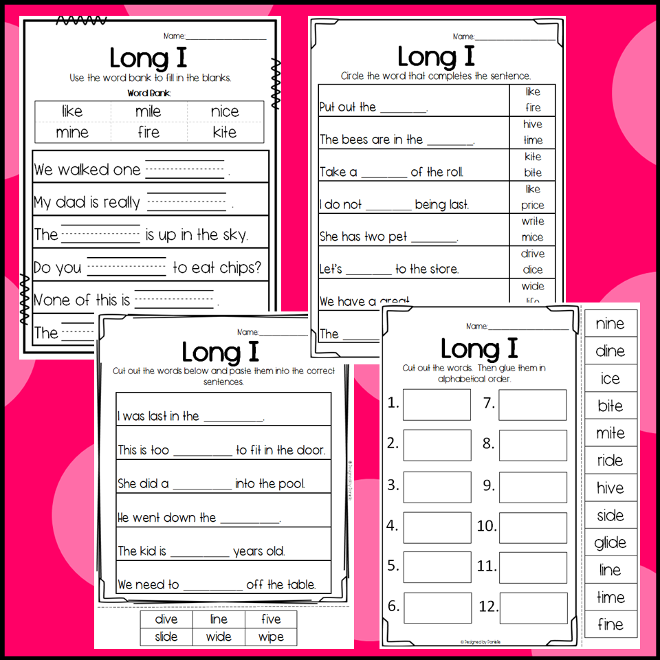 Long I, Silent E Worksheets | Made By Teachers