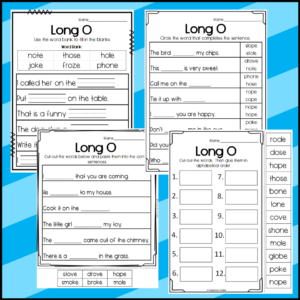 Long O, Silent E Worksheets | Made By Teachers