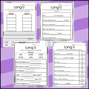 Long U, Silent E Worksheets | Made By Teachers