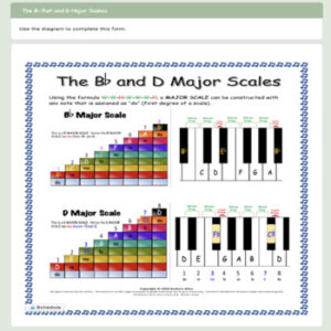 Google Classroom DIGITAL Music Theory Lesson 34: The B-flat and D Major ...